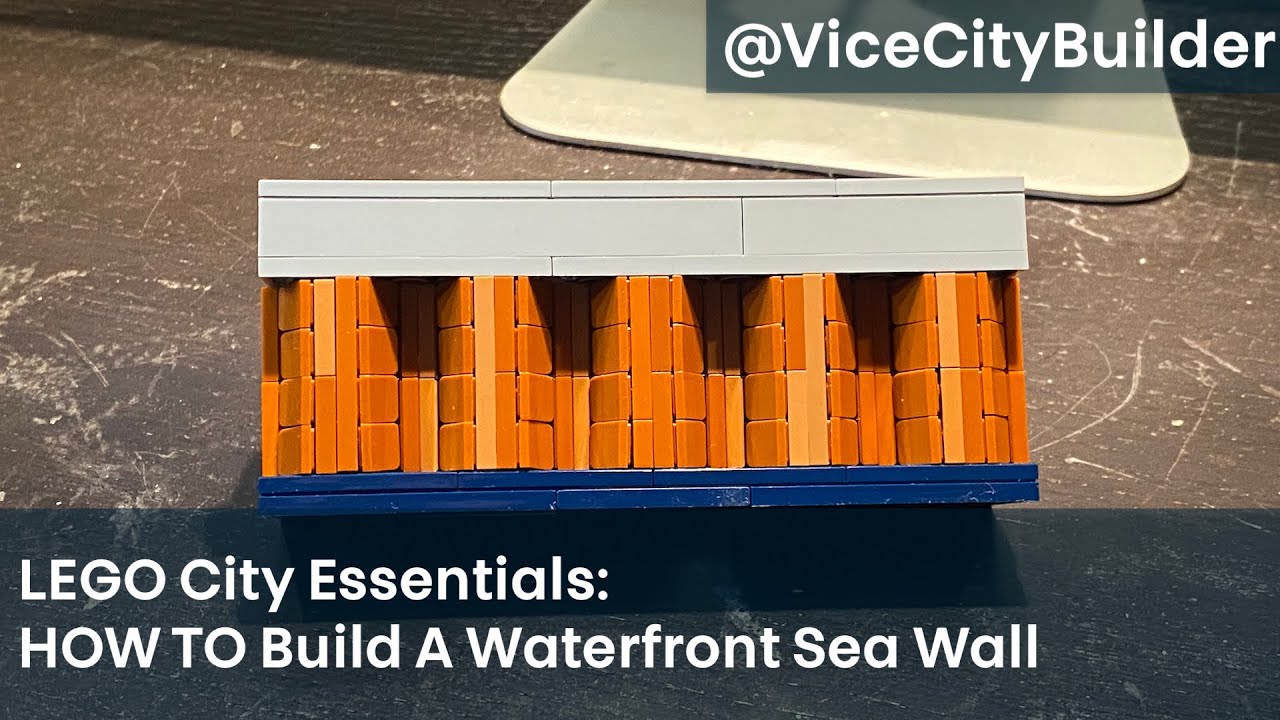 HOW TO Build A Waterfront Retaining Sea Wall for your LEGO City - YouTube