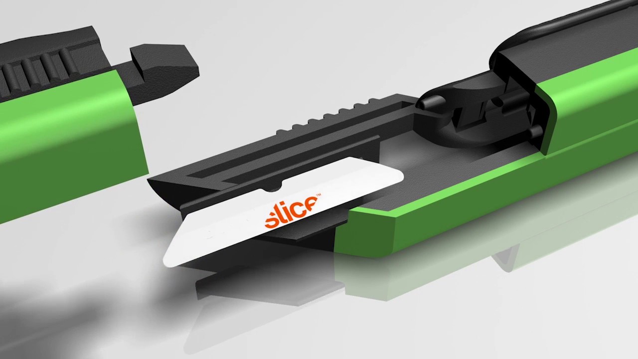 Slice 10503 Auto-Retractable Box Cutter עברית - YouTube