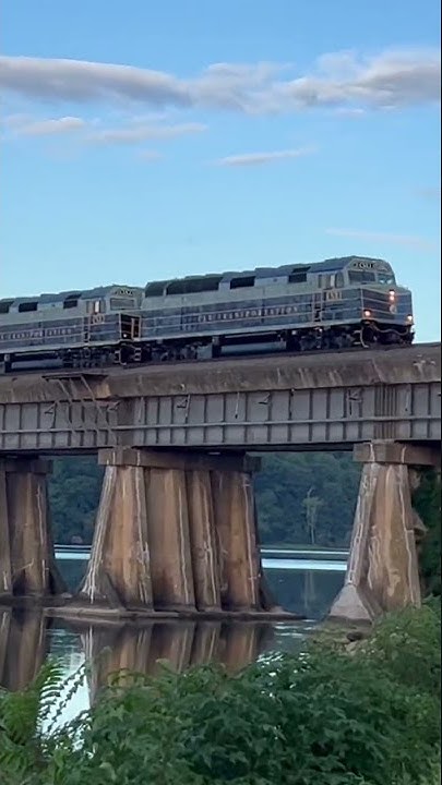 CSX OCS Train Crossing Powells Creek Bridge - YouTube