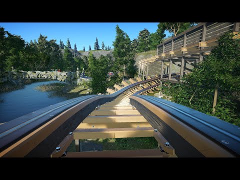 Planet Coaster - RMC wooden coaster - POV 60fps - YouTube