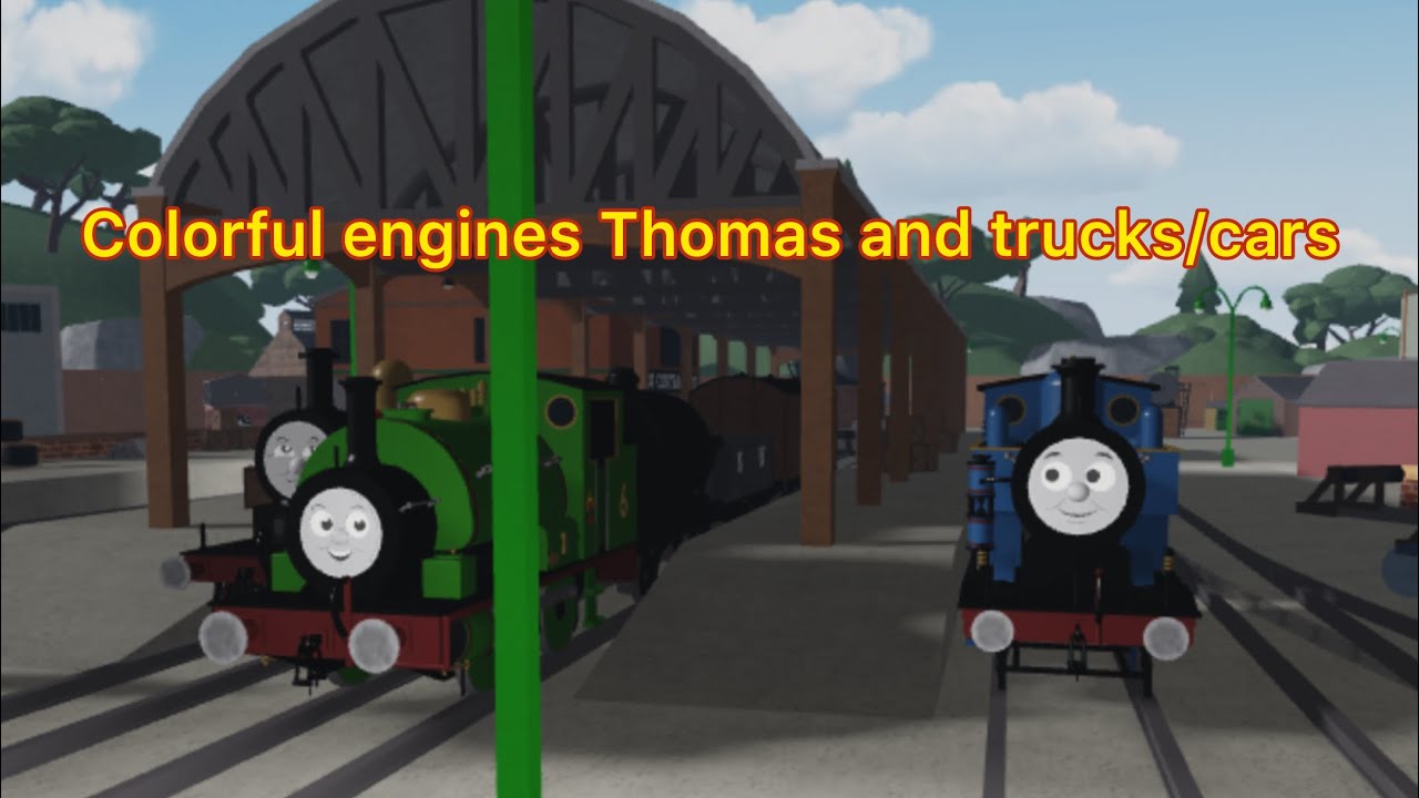 Colorful engines Thomas and trucks/cars - YouTube