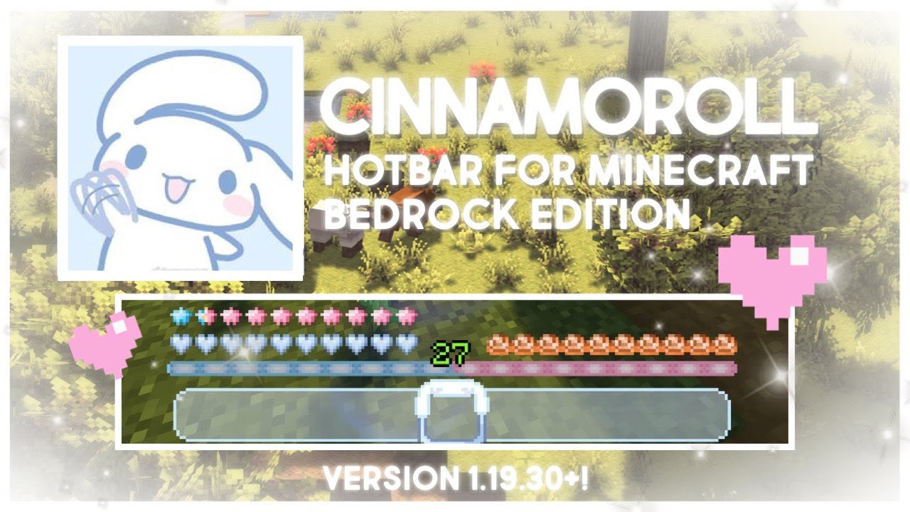 'Cinnamoroll Hotbar' For Minecraft Bedrock/Pocket Edition! (1.19+) ☁️💗 ...