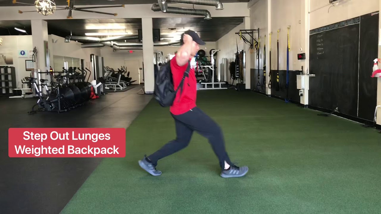Step Out Lunge Weighted Backpack - YouTube