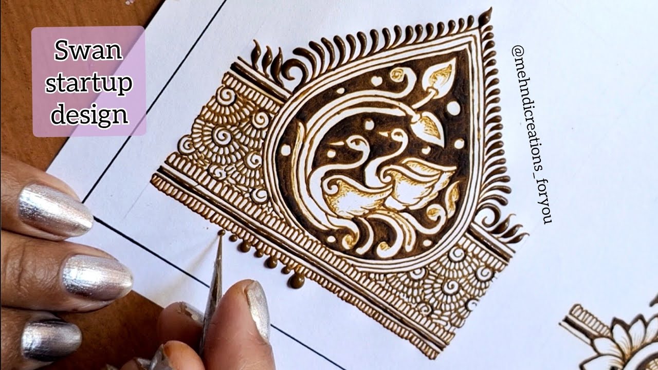 Swan startup design in mehndi | mehndi creations | bridal mehndi - YouTube