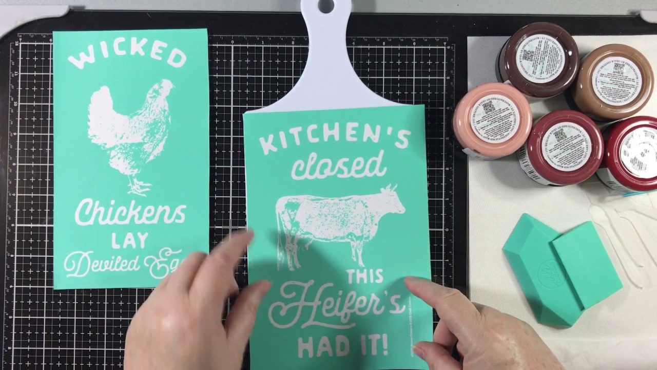 Chalk Couture - Wicked Chickens on Plastic - YouTube