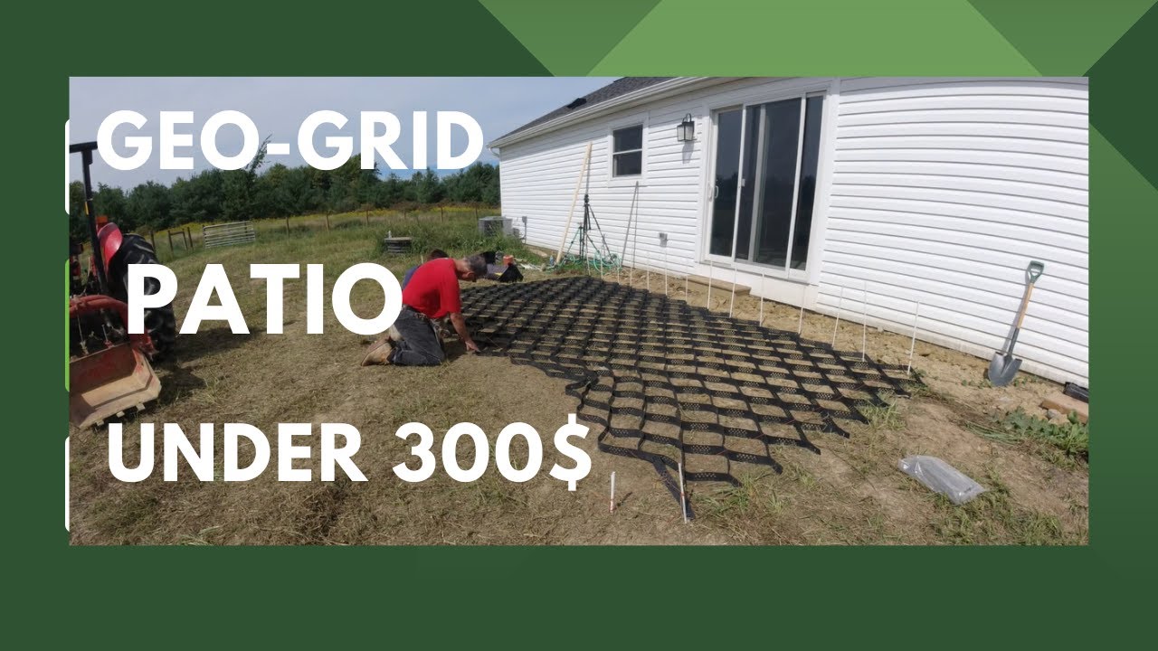 Using geogrid material for a patio - YouTube