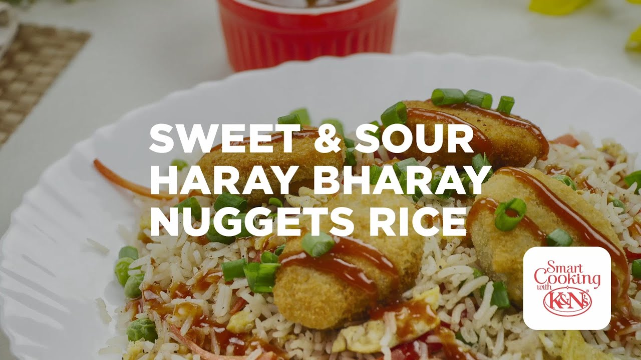 Sweet and Sour Haray Bharay Nuggets Rice - YouTube