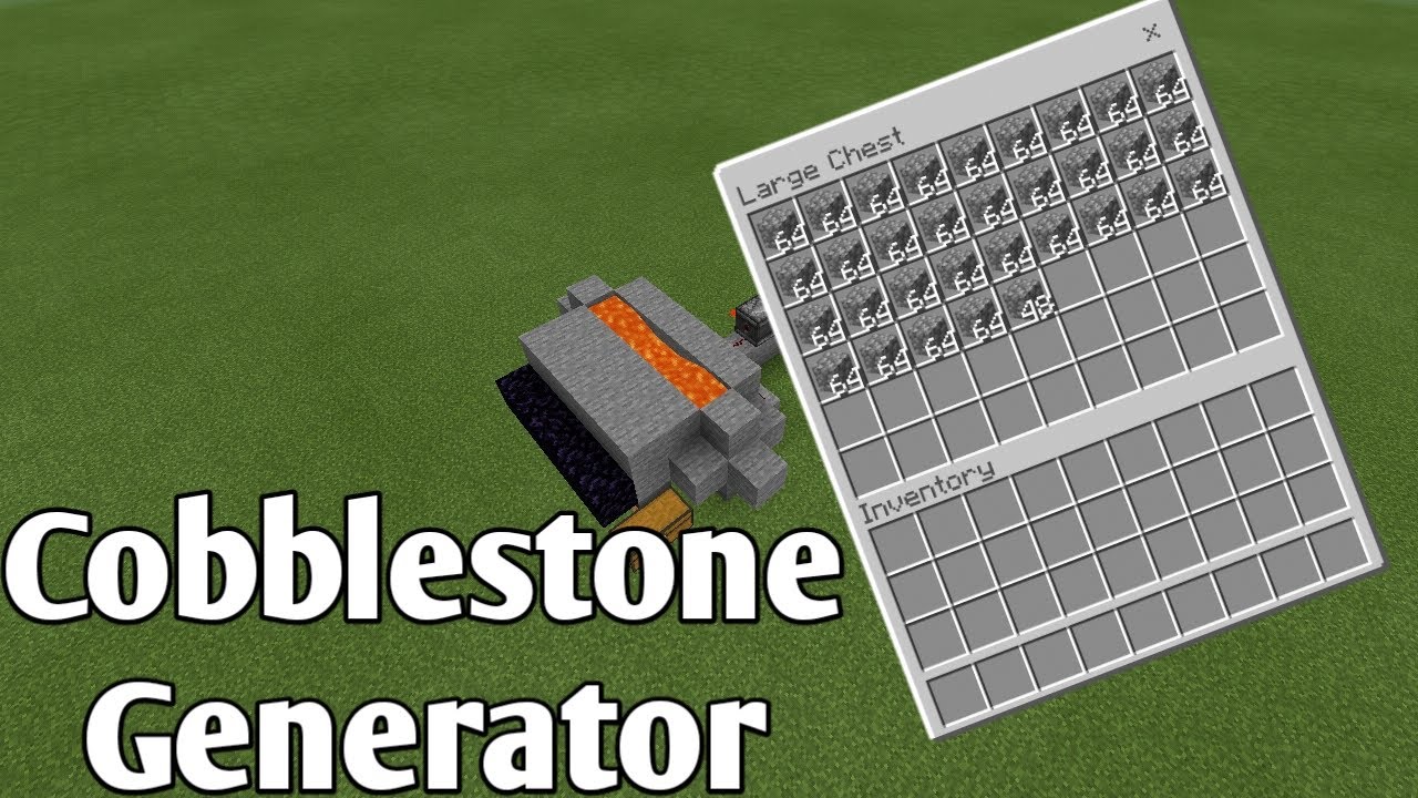 Cobblestone Genarator |Tutorial Redstone #16 - YouTube