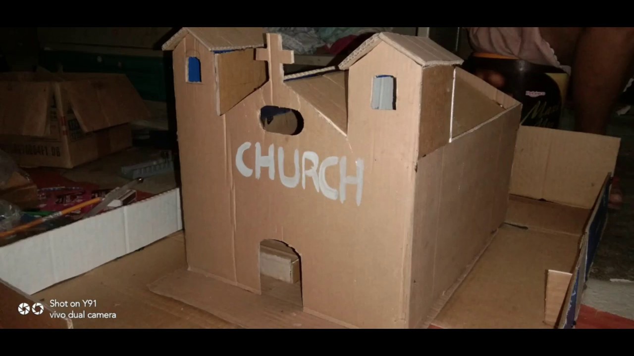 How To Make Miniature Church Use Card Board And Glue Material YouTube How To Make Miniature Church Use Card Board And Glue Material YouTube