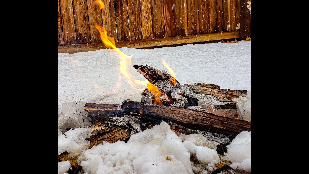 Campfire in the Snow - YouTube