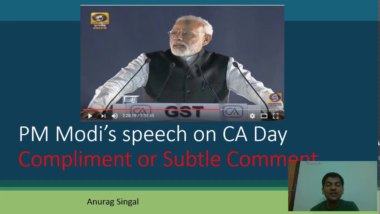 PM Modi’s speech on CA Day Compliment or Subtle Comment - YouTube