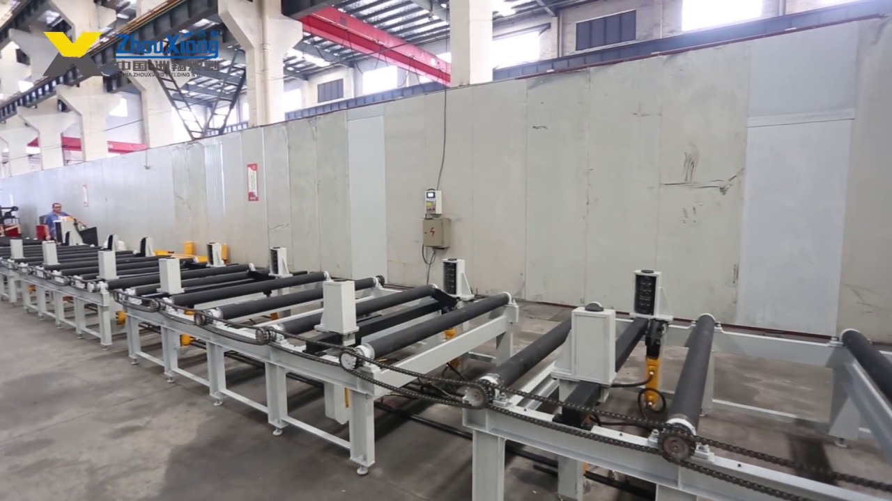 H beam horizontal production line manufactured by Wuxi Zhouxiang - YouTube
