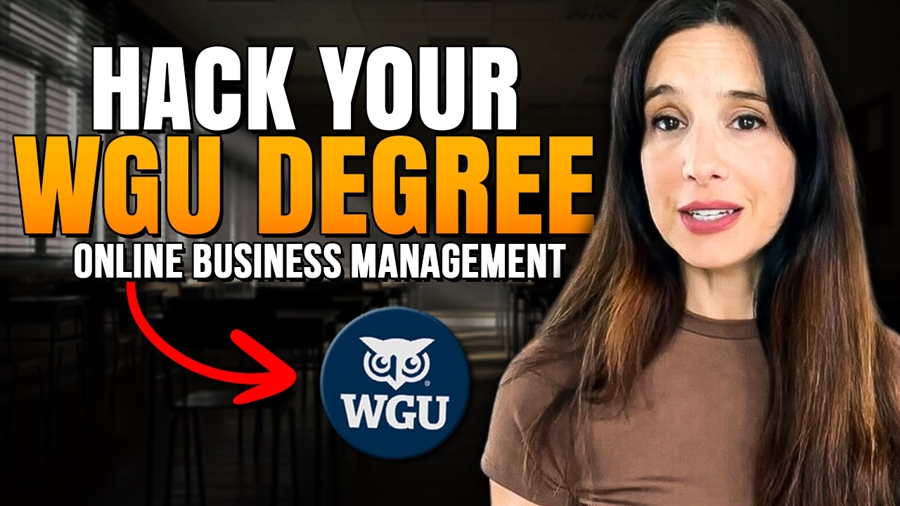 How to HACK your WGU Online Business Management Degree - YouTube