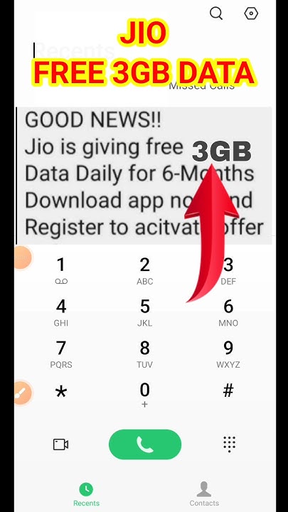 Jio 3GB free data code 2024 | Jio free data 2024 | How to get free 3GB data on jio #Shorts - YouTube
