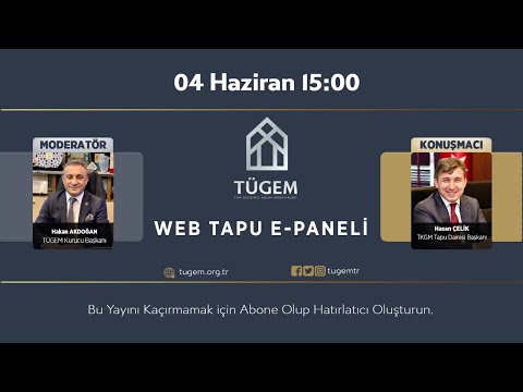🔴 TÜGEM Web Tapu E-Paneli