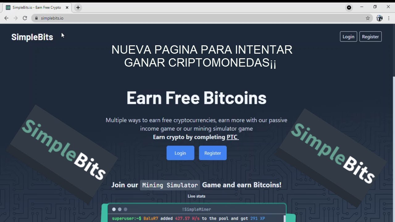 Como iniciar en SimpleBits + Estrategia, Pagina de Minado :)¡¡¡ - YouTube