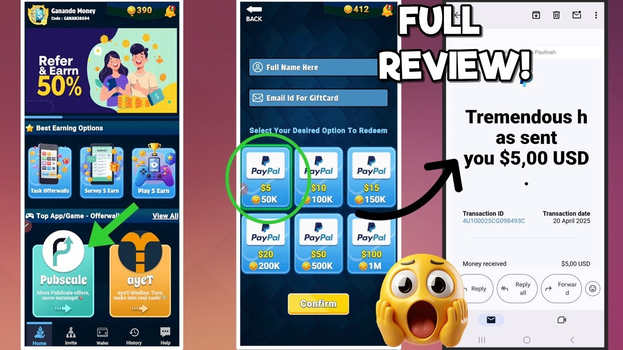CashOn [EARN CASH & REWARDS] APP QUE PAGA $5.00 EN PAYPAL/BINANCE💸 POR ...