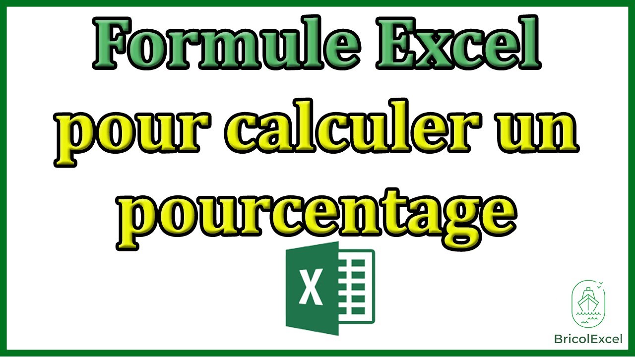 Formule Excel pour calculer un pourcentage - YouTube