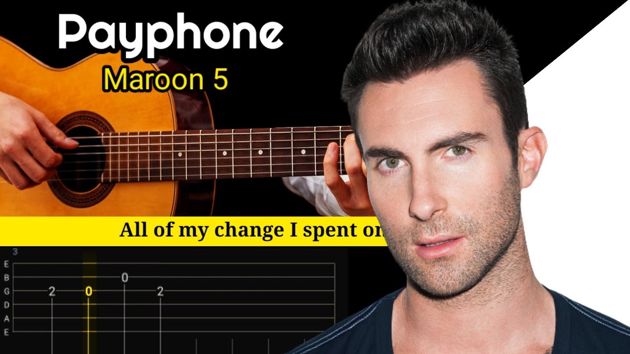 Maroon 5 ( Payphone ) EASY guitar tabs #maroon5 #payphone - YouTube