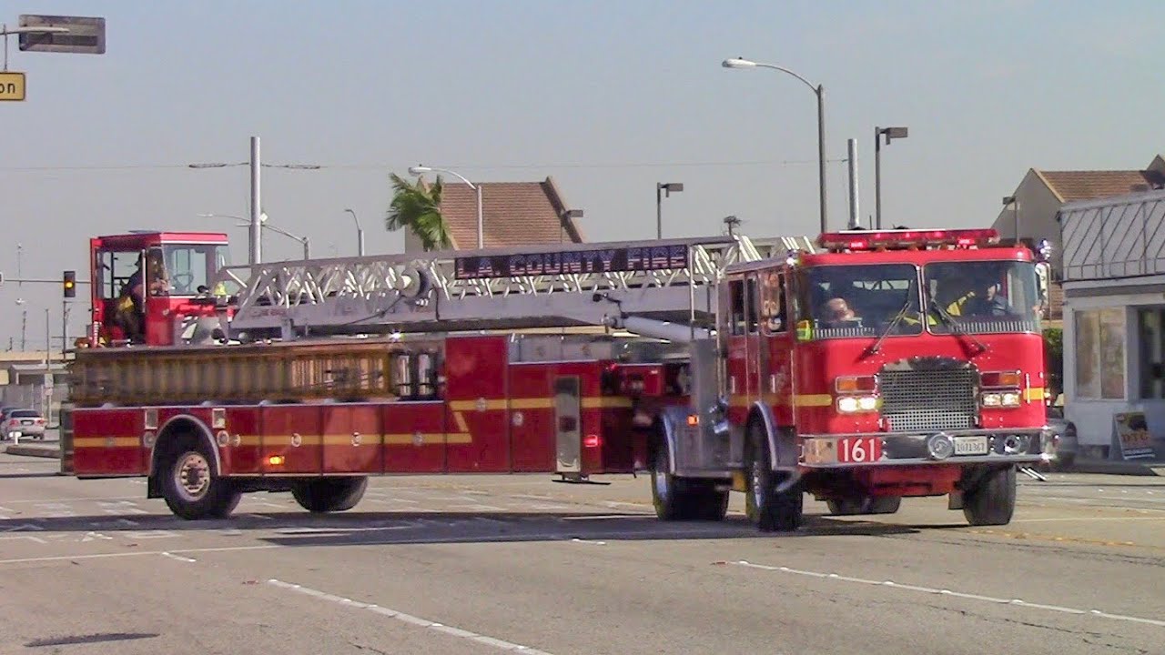 LACo.FD Quint & Squad 161 - YouTube