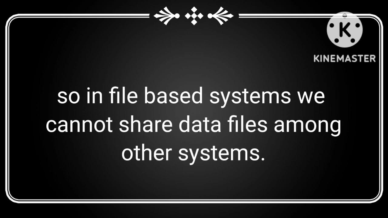 Drawbacks of file based system by sahithi - YouTube