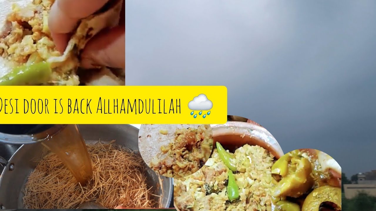 desi ghee ki roti | gobi gosht | gur wali sawiyaan | 🌧 - YouTube