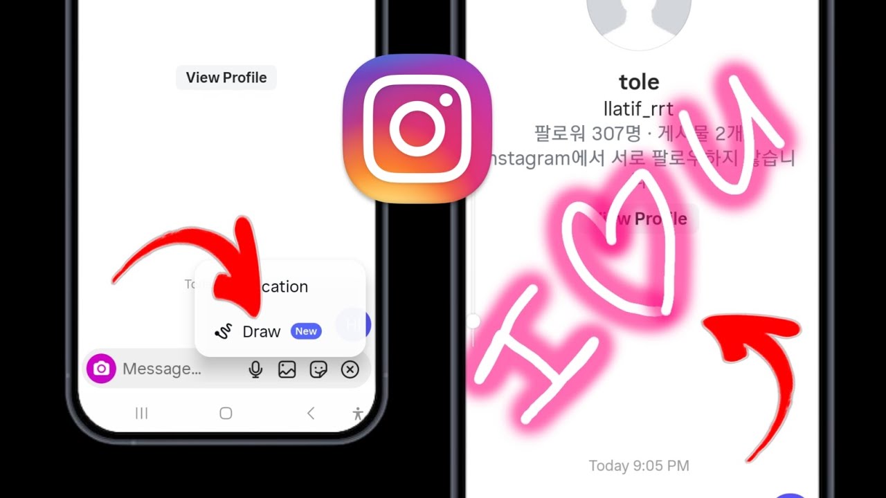 Nova atualização do Instagram Chat Draw Doodle - YouTube