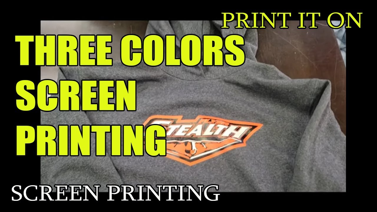 three colors manual machine screen printing #screenprinting # ...