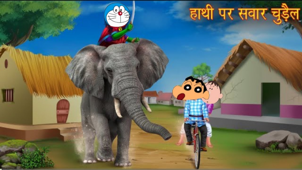 Doraemon and elephant become friend of Shinchan 😂 - YouTube