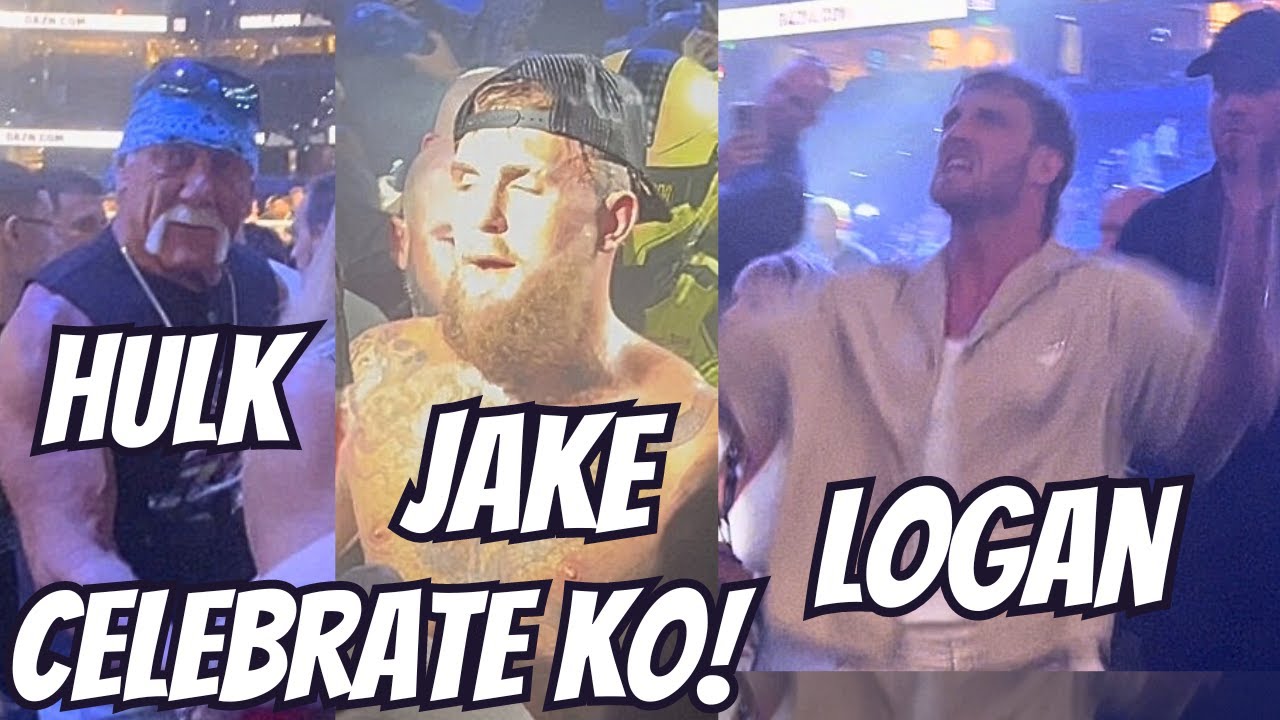 Hulk Hogan, Logan Paul & Jake Paul after big KO of Mike Perry #jakepaul ...