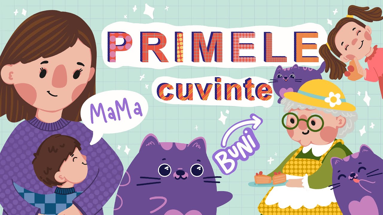 Învățăm PRIMELE CUVINTE în limba română l Pam Bebe | First words I ...