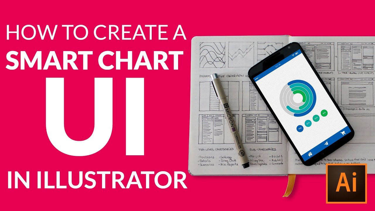How to Create a Smart Chart UI in Illustrator | UI Design Tutorial ...