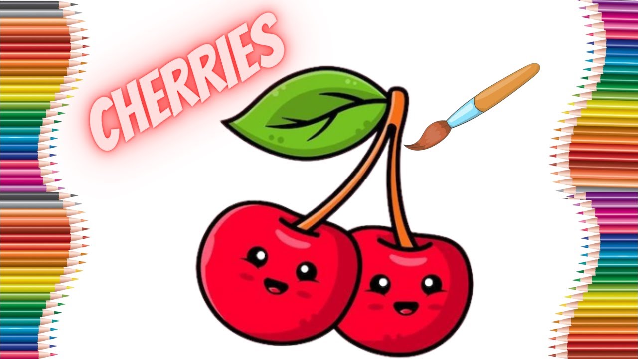 Cherries || How to Draw Cherries🍒 in Easy Way and Step by Step in 2022 ...