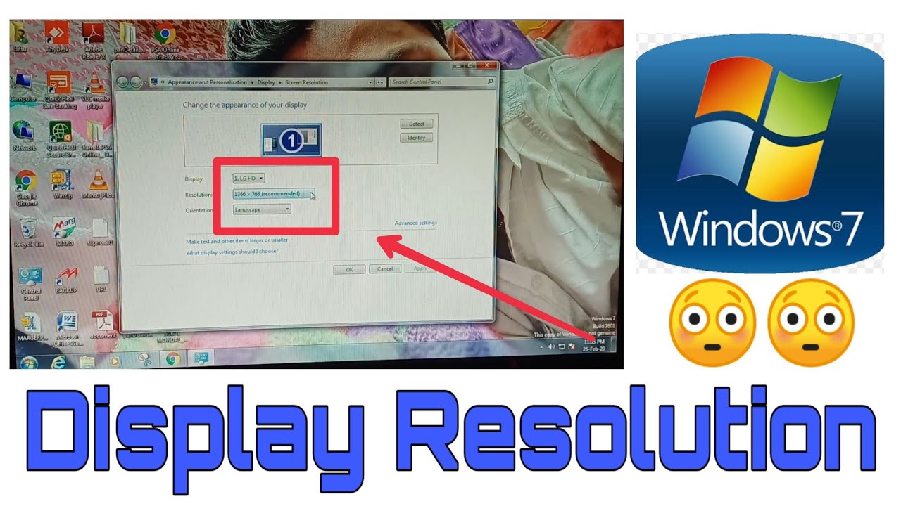 Windows 7 - Adjust Screen Resolution || How to Change Display ...
