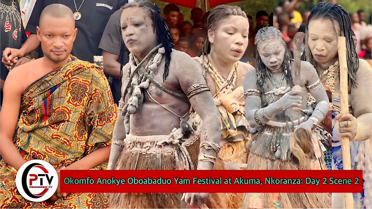 Powerful Okomfo Anokye Oboabaduo Yam Festival at Akuma Nkoranza Day 2 ...