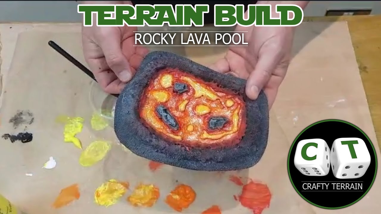 How to create Rocky Lava Pools for your gaming table - YouTube