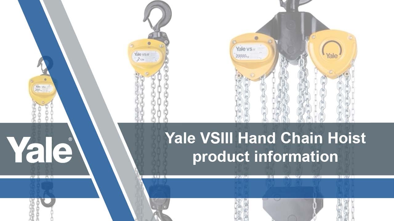 Yale VSIII hand chain hoist - YouTube