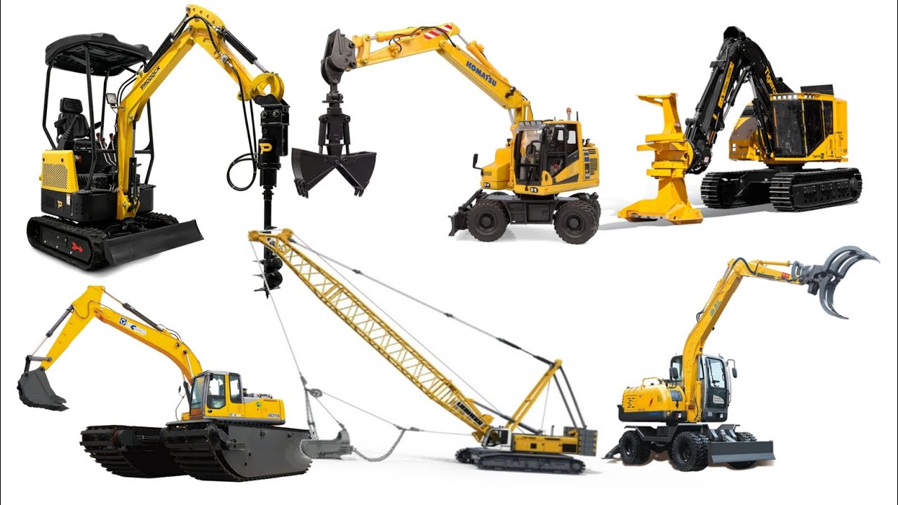Jenis-Jenis Excavator dan Fungsinya. || Grapple Excavator, Amphibious ...