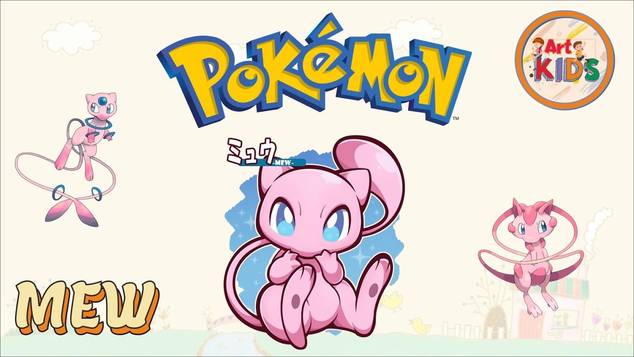 How To Draw Pokemon Mew in 4+ minutes | Easy Drawing 🖼️ Step By Step ...