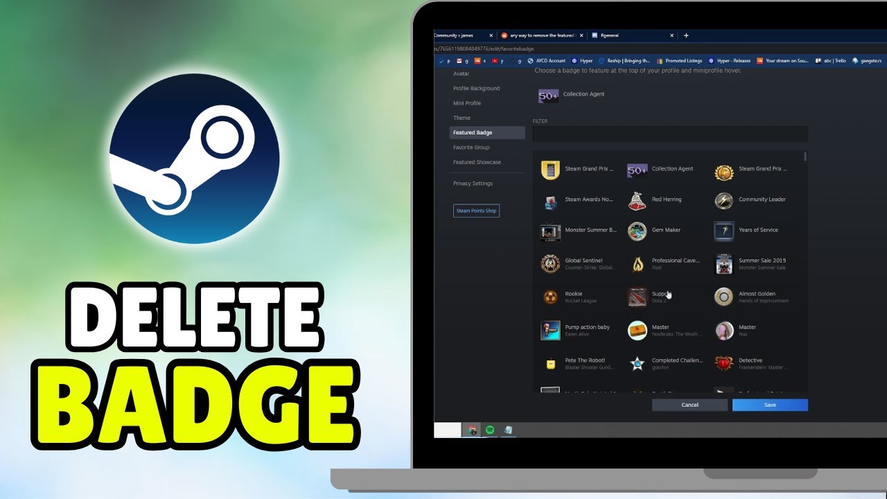 How To Delete Steam Profile Badge - Clear Steam Badges After Updated ...