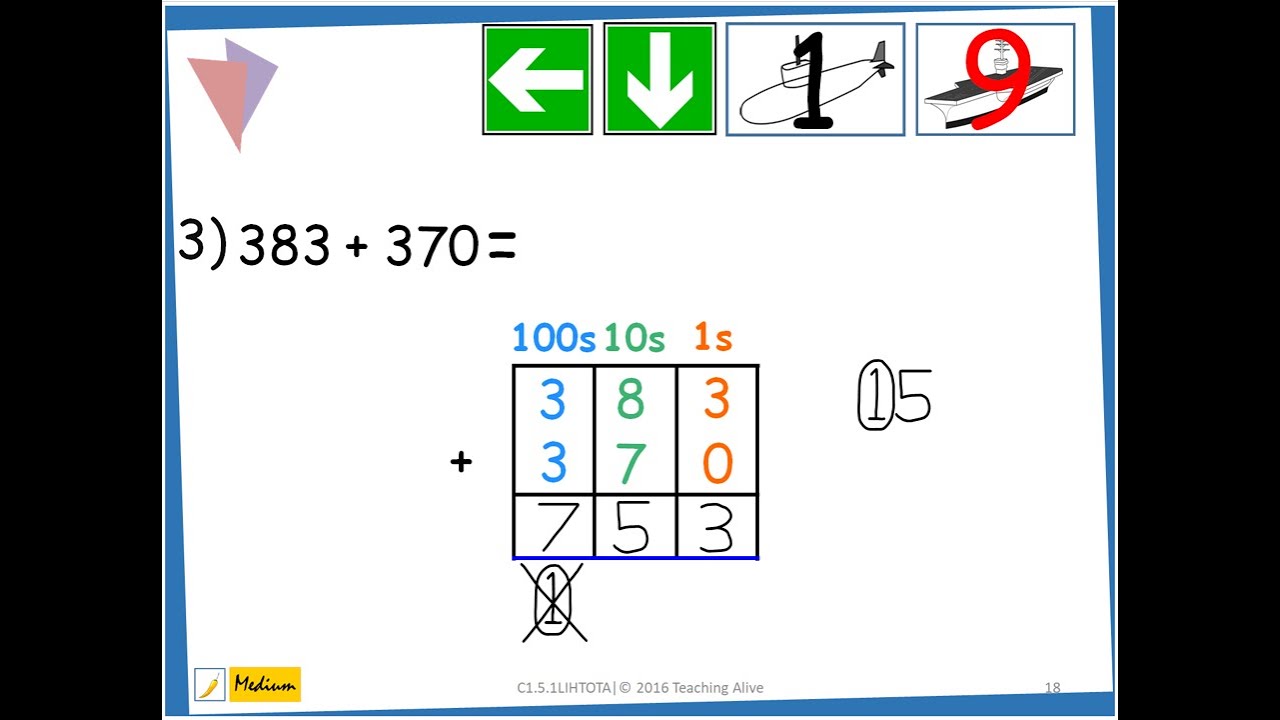 Class Learn It!: Column Addition- HTO Regrouping in the Tens (audio ...