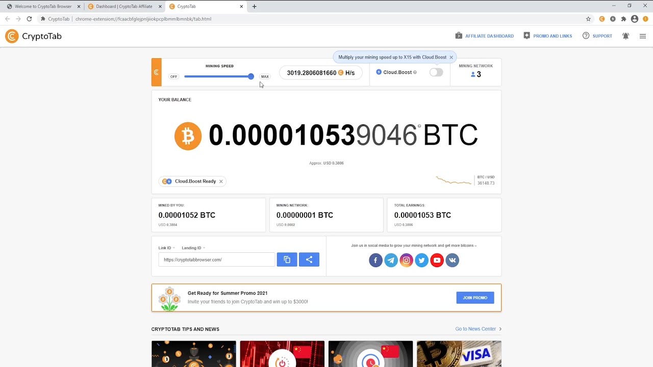 CryptoTab Browser Full Review 2021 - Bitcoin Mining Passively (With ...
