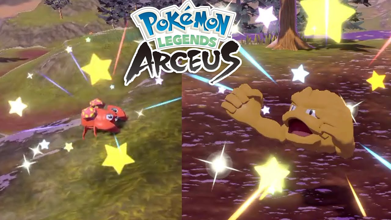 SHINY PARAS & GEODUDE in Pokemon Legends Arceus - YouTube