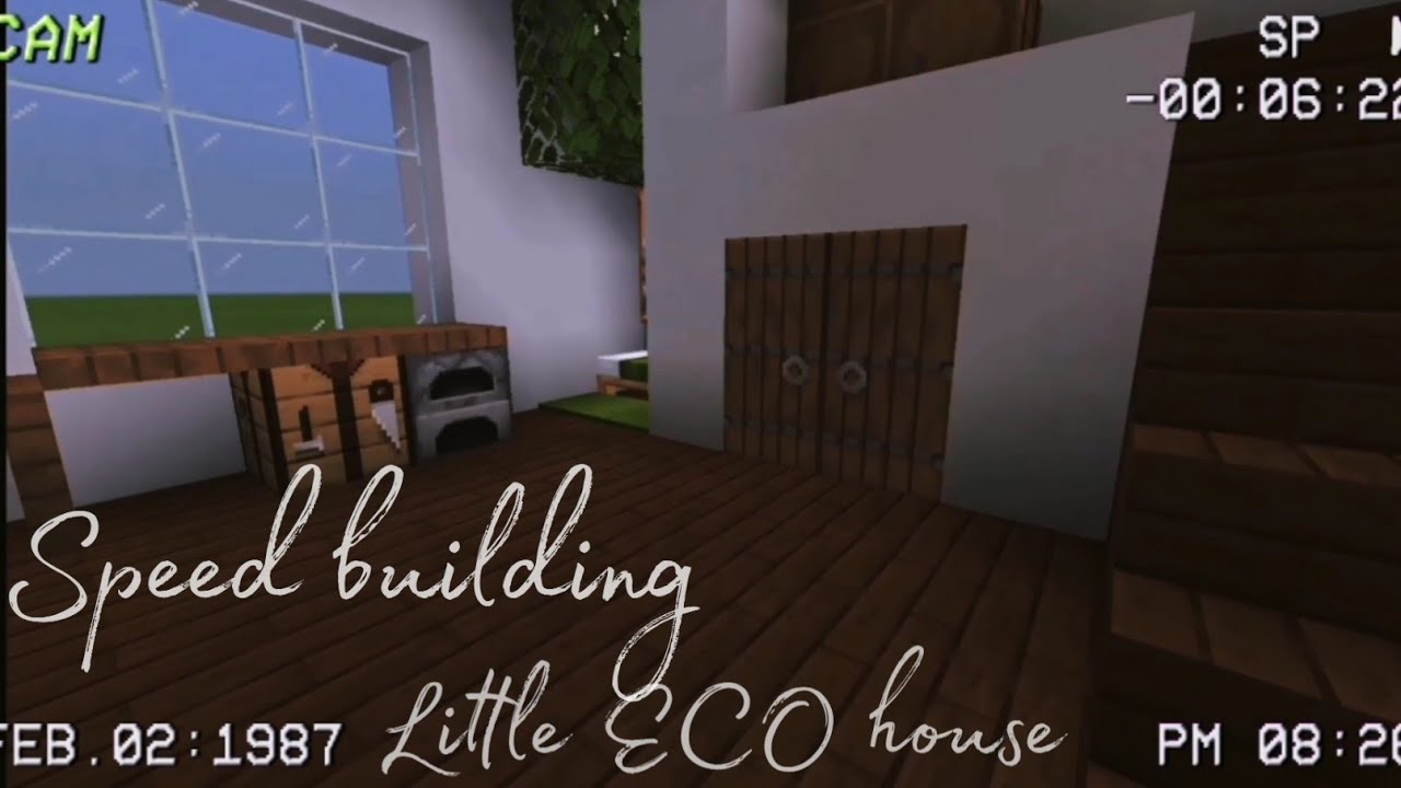 SPEED BUILDING MINECRAFT| LITTLE ECO HOUSE|Serenum - YouTube