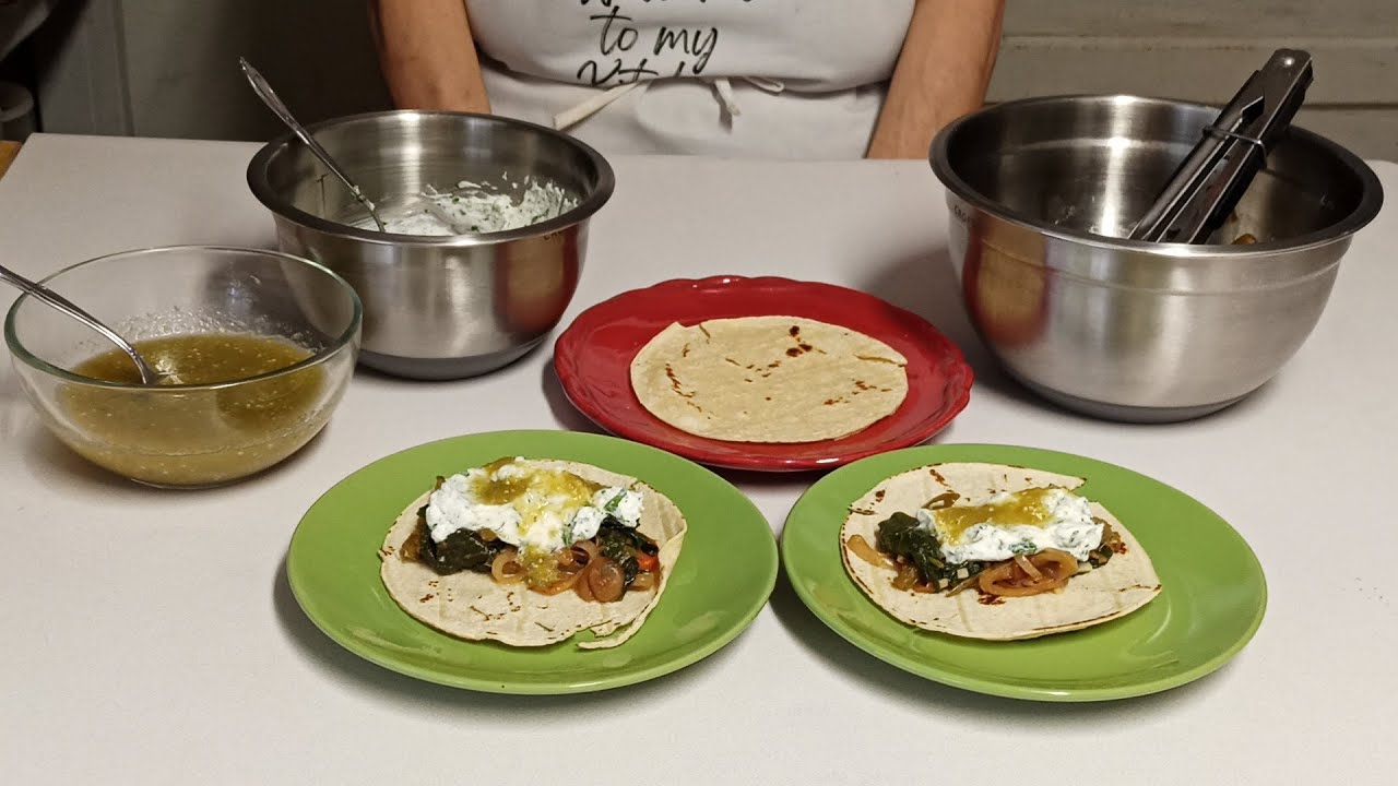 Ricotta Spinach Tacos, my way - YouTube
