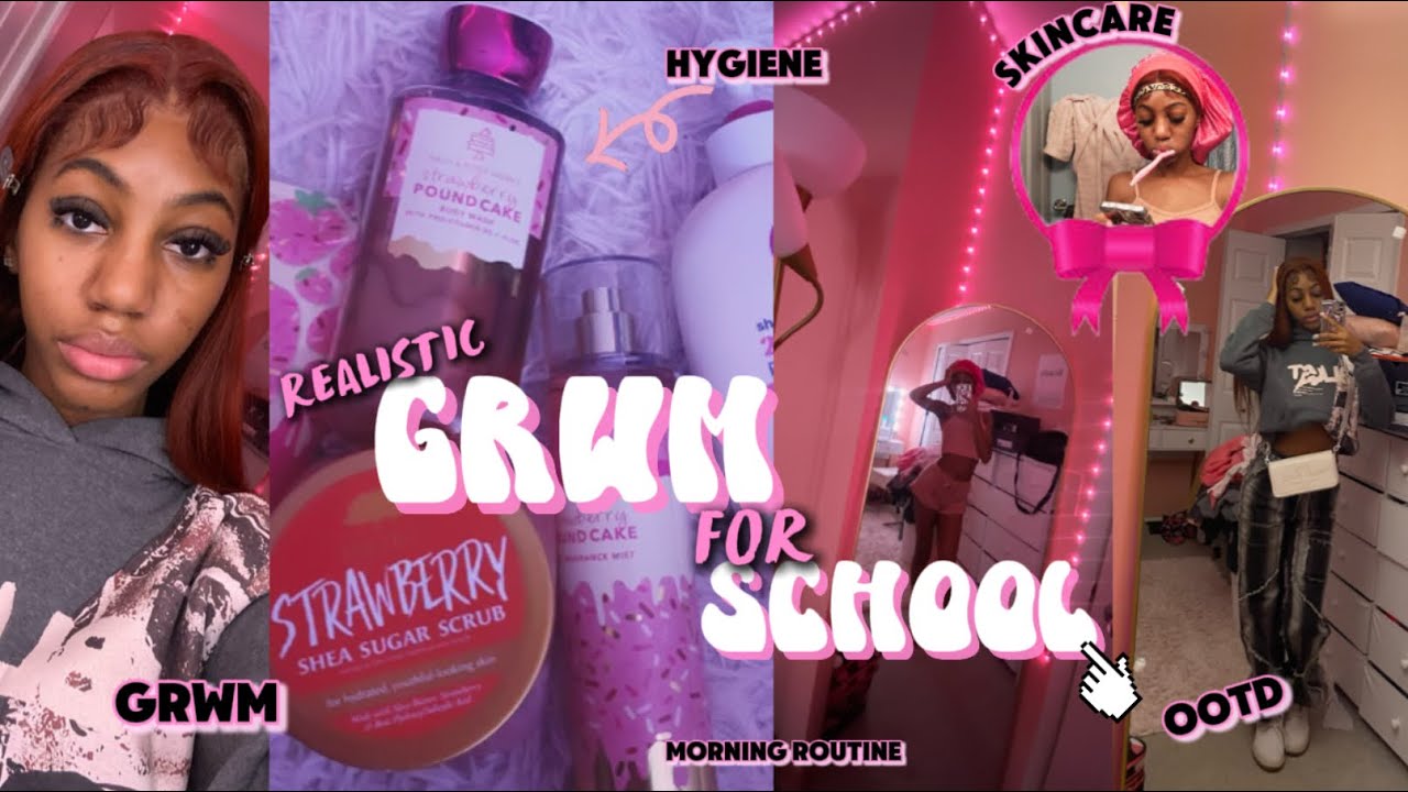 REALISTIC GRWM FOR SCHOOL| Grwm, Morning Routine, Skincare, Ootd ...