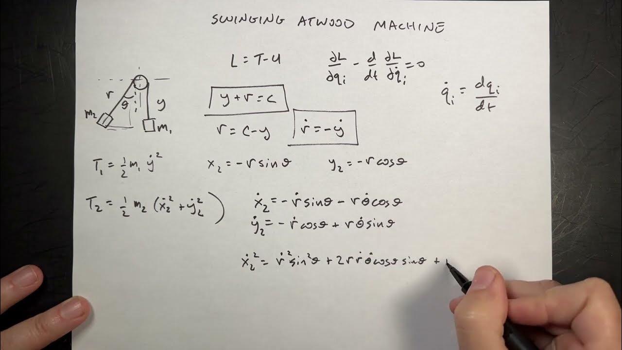 Lagrangian Mechanics: Swinging Atwood Machine - YouTube