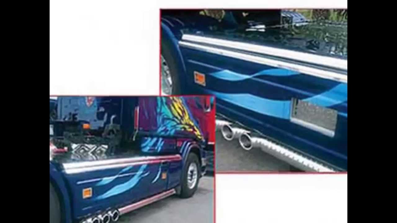 Lkw Zubehör Sidepipes Scania - YouTube