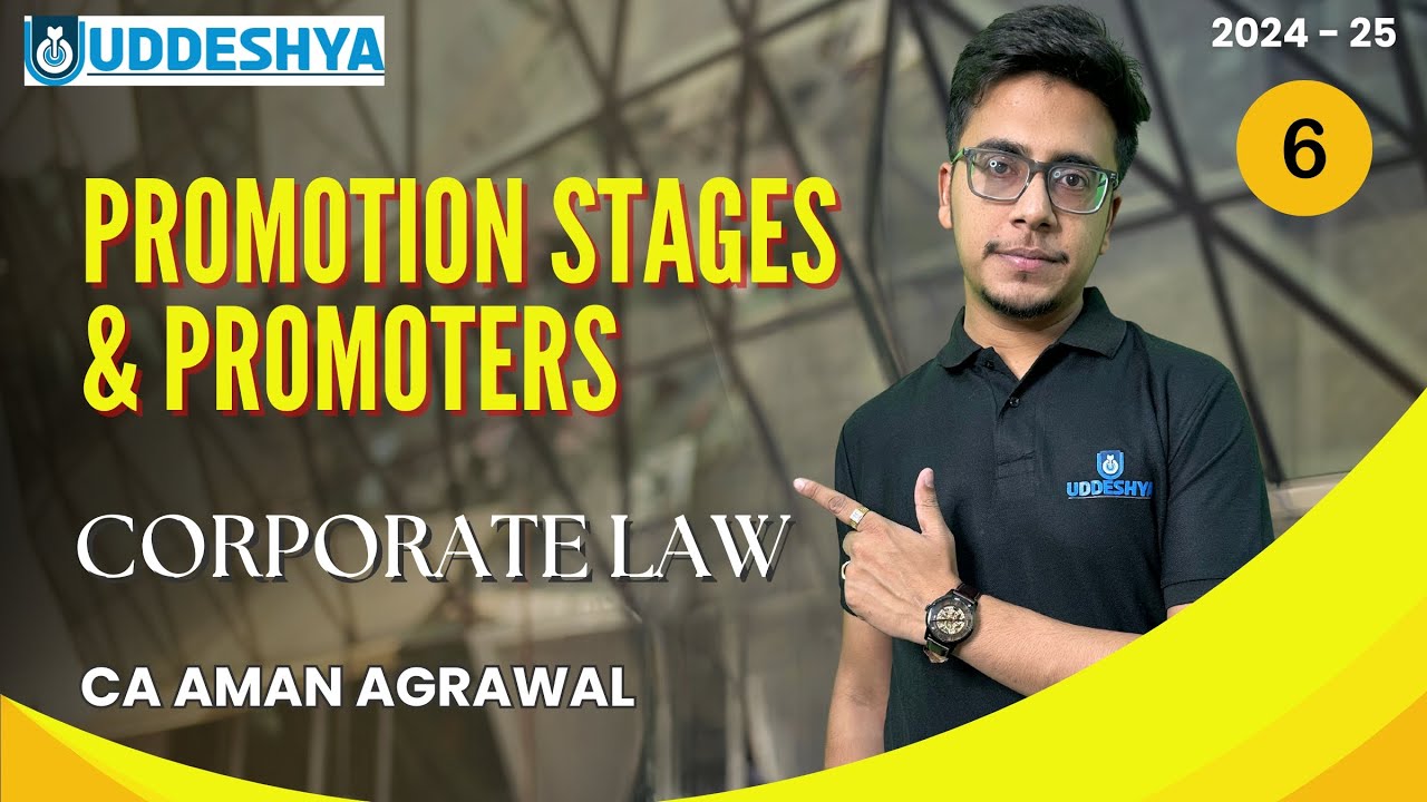 #6 PROMOTION STAGES & PROMOTERS | CORPORATE LAW | B.COM | SEM - 2 - YouTube