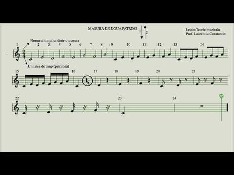 Masura de doua patrimi | Lectii teorie muzicala online - YouTube